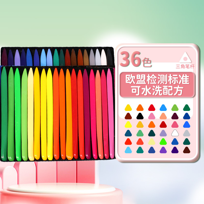 Jual 【Puluz】 HIGH QUALITY Crayon Lab Non Toxic Crayon Triangular Crayon ...