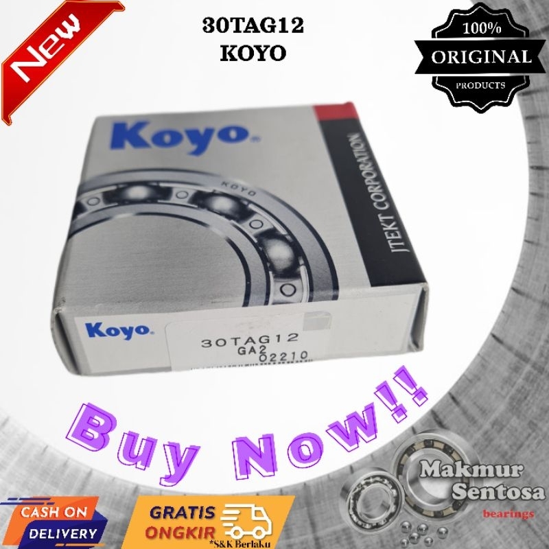 Jual 30TAG12 KOYO Original Made in Japan - Bearing Kingpen 30 x 54 x 17 ...