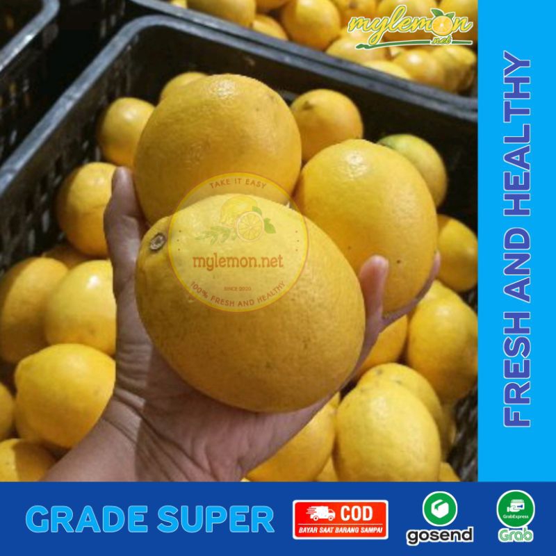 Jual Lemon California Grade AB SUPER 1 Kg Isi 6-9 Buah [MYLEMON.NET ...