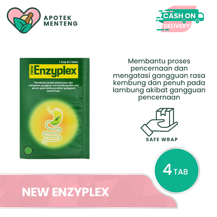 Jual New Enzyplex 4 Tablet - Tablet Pereda Kembung, Sebah, dan Begah ...