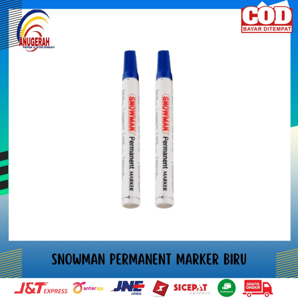 Jual SPIDOL SNOWMAN PERMANENT BIRU G-12 (PCS) | Shopee Indonesia