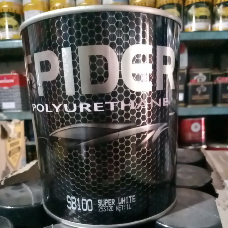 Jual Cat Pu Super white Spider 1L | Shopee Indonesia