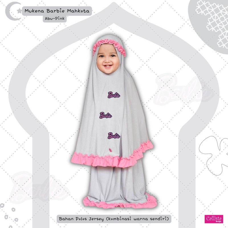 Jual Mukena Barbie Mahkota Original Callista Design | Shopee Indonesia