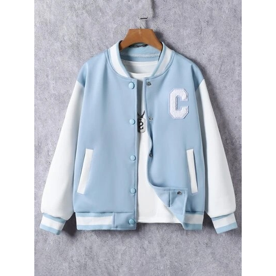 Jual Jacket Jaket Bomber Varsity Baseball anak INISIAL C Jacket Sweater ...