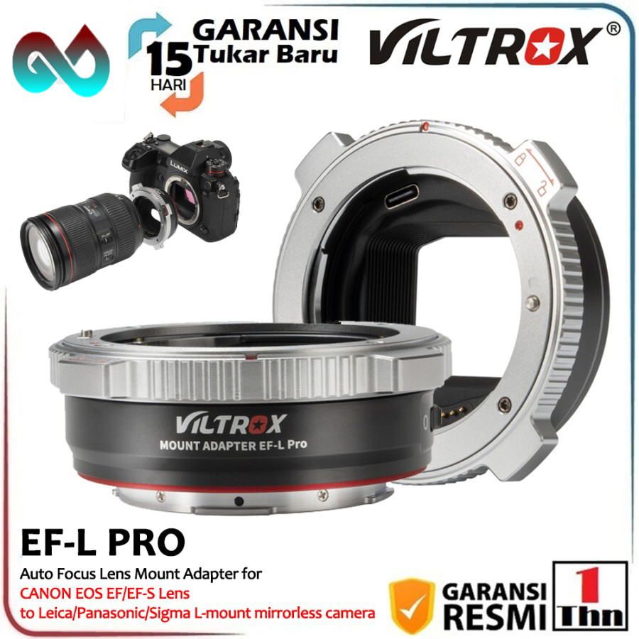 Jual Viltrox EF-L Pro Lens Mount Adapter Canon EF/EF-S Lens to L Mount ...
