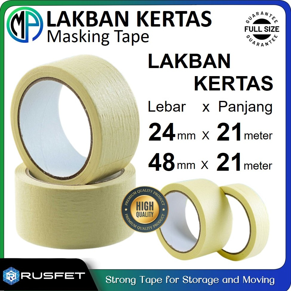 Jual Lakban Kertas Kuning / Masking Tape Isolasi Kertas / Selotip ...