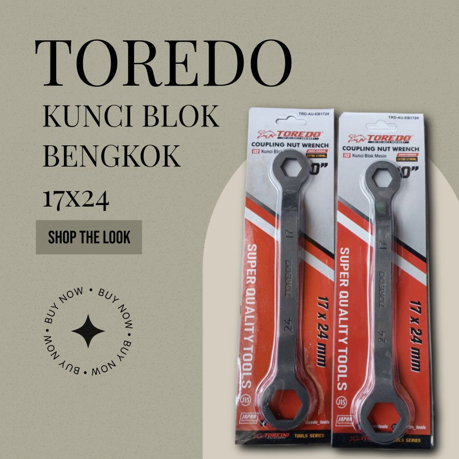 Jual TOREDO ENGINE BLOK WRENCH 17x24 KUNCI BLOK | Shopee Indonesia