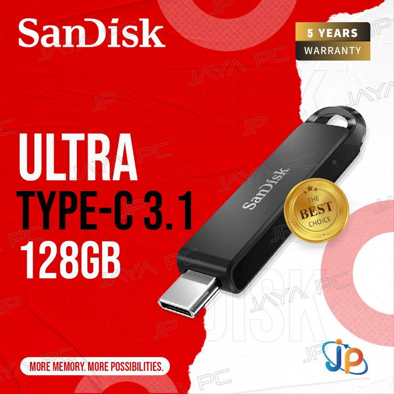 Jual FlashDisk Sandisk CZ460 128GB - Flash Disk 128 GB Ultra USB-C 3.1 ...