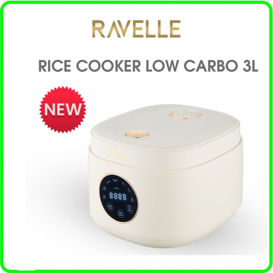 Jual NEW RAVELLE RCR 3LS Rice Cooker Digital Low Carbo 3 Liter ...