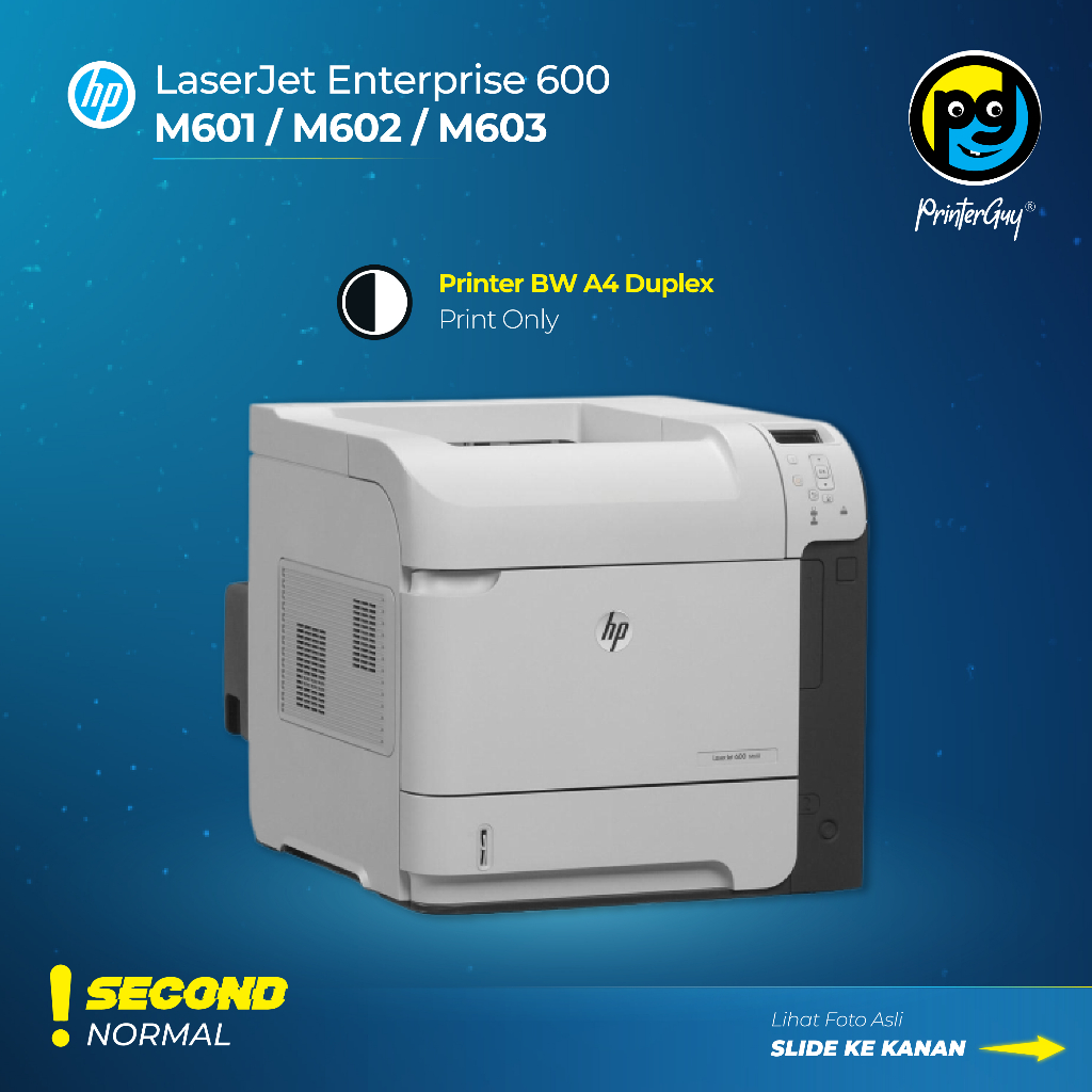 Jual Printer Mono HP LaserJet Enterprise 600 M601 M602 M603 - Duplex Bolak Balik Otomatis ...