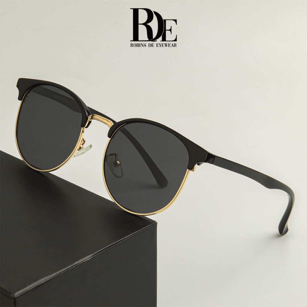 Jual Robins Sunglasses Bulat Anti Radiasi Uv400 Kacamata Hitam Fashion Pria Wanita Stylish 6214 ...