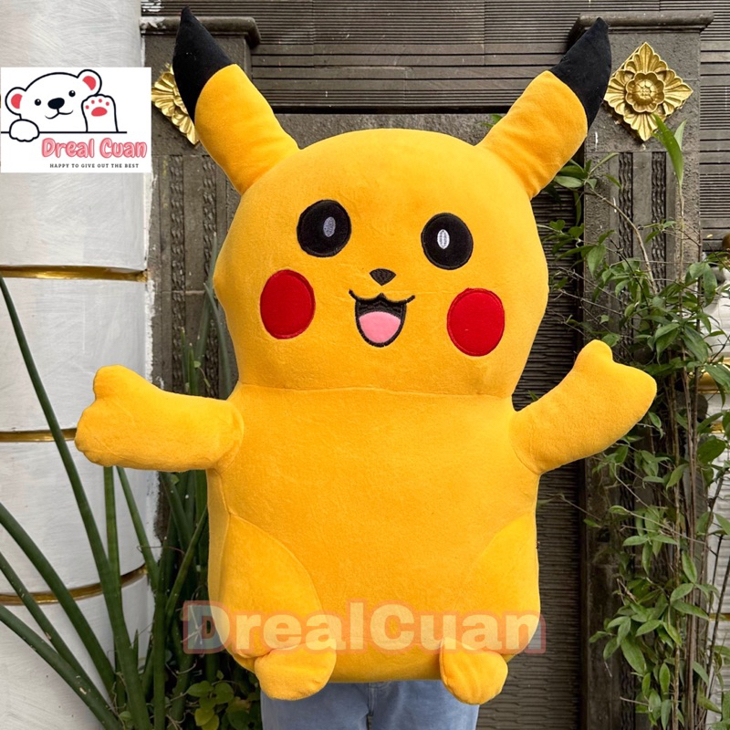 Jual Boneka Pikachu Pokemon Pikacu Super Besar Jumbo 80cm Import SNI ...