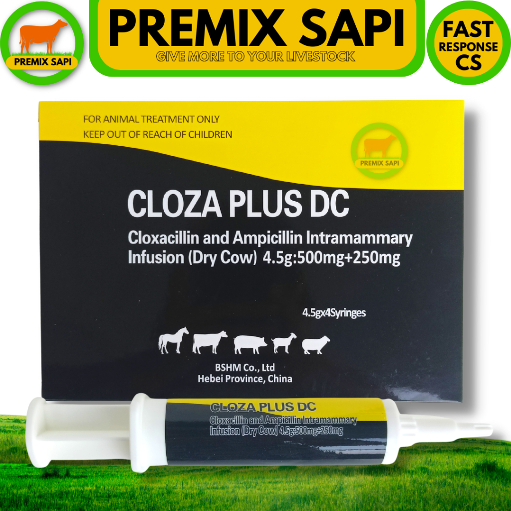 Jual CLOZA PLUS DC 1 PCS - Obat Anti Mastitis Ternak Sapi Kambing Domba Perah Masa (fase) Kering ...