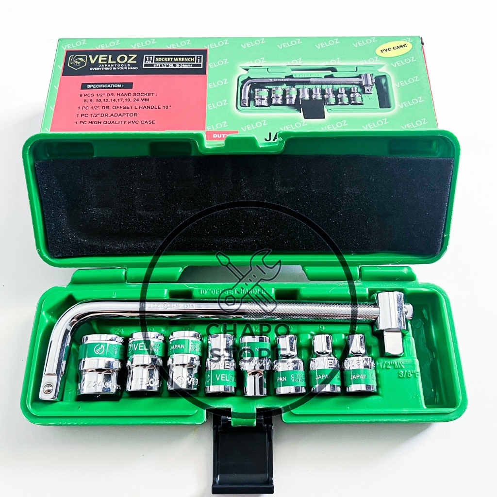 Jual Veloz kunci sok sock shock socket set 11pcs hand socket set Veloz ...