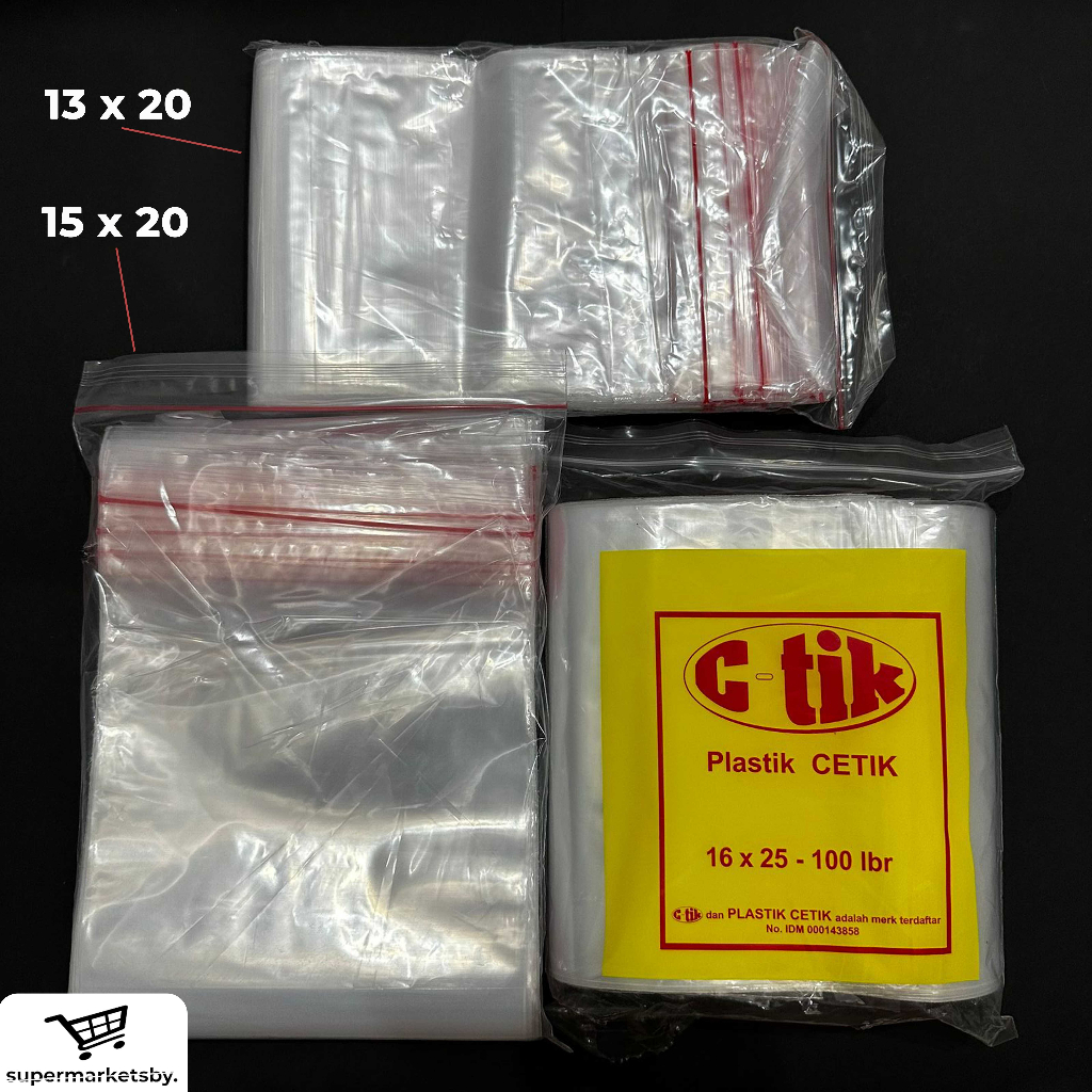 Jual Plastik Klip CETIK C-TIK PE Ziplock Tebal 0.4 / 40 Micron | Shopee ...