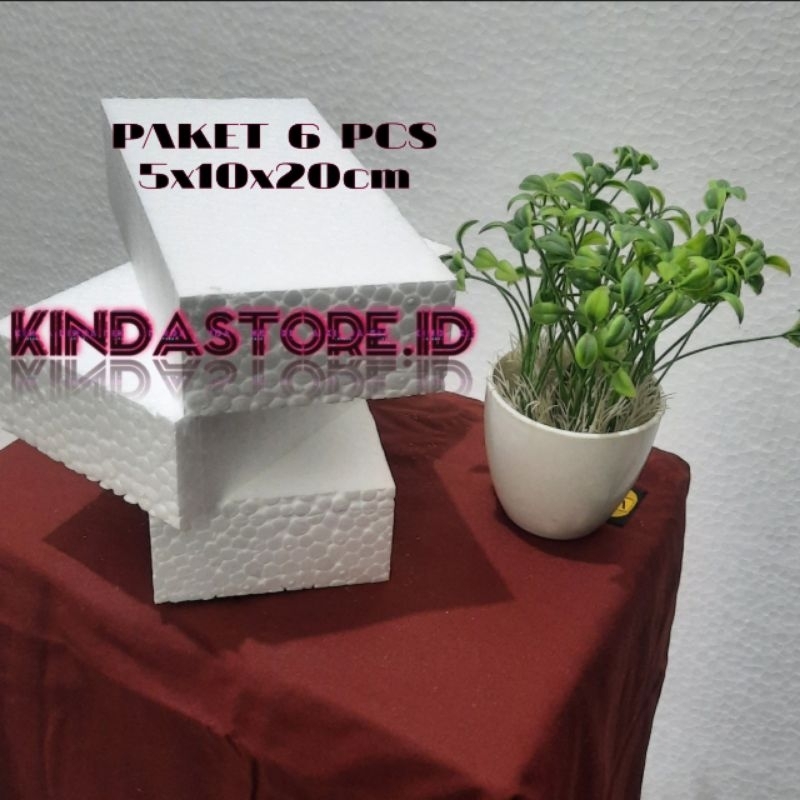 Jual Busa Styrofoam PAKET ISI 6PC Uk. 5x10x20cm busa kering buket uang ...
