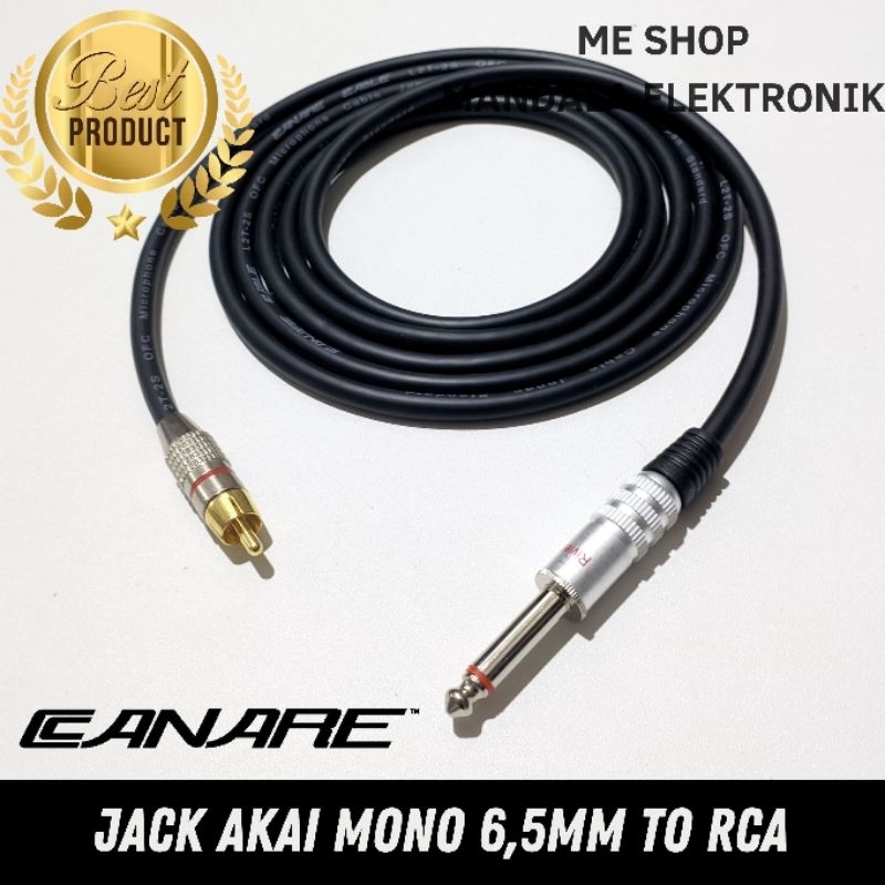 Jual kabel audio jack akai mono 6,5mm to rca male | Shopee Indonesia