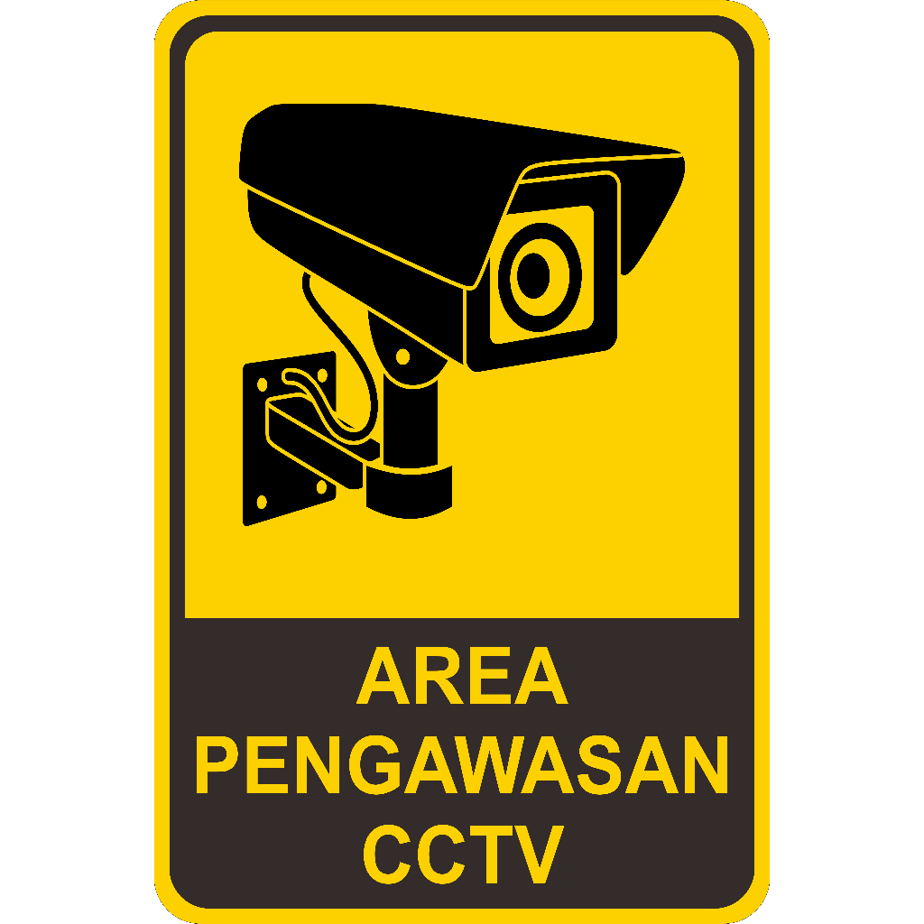 Jual Rambu Area Pengawasn CCTV 40cm x 60cm, 35cm x 50 cm, plat ACP 3mm ...