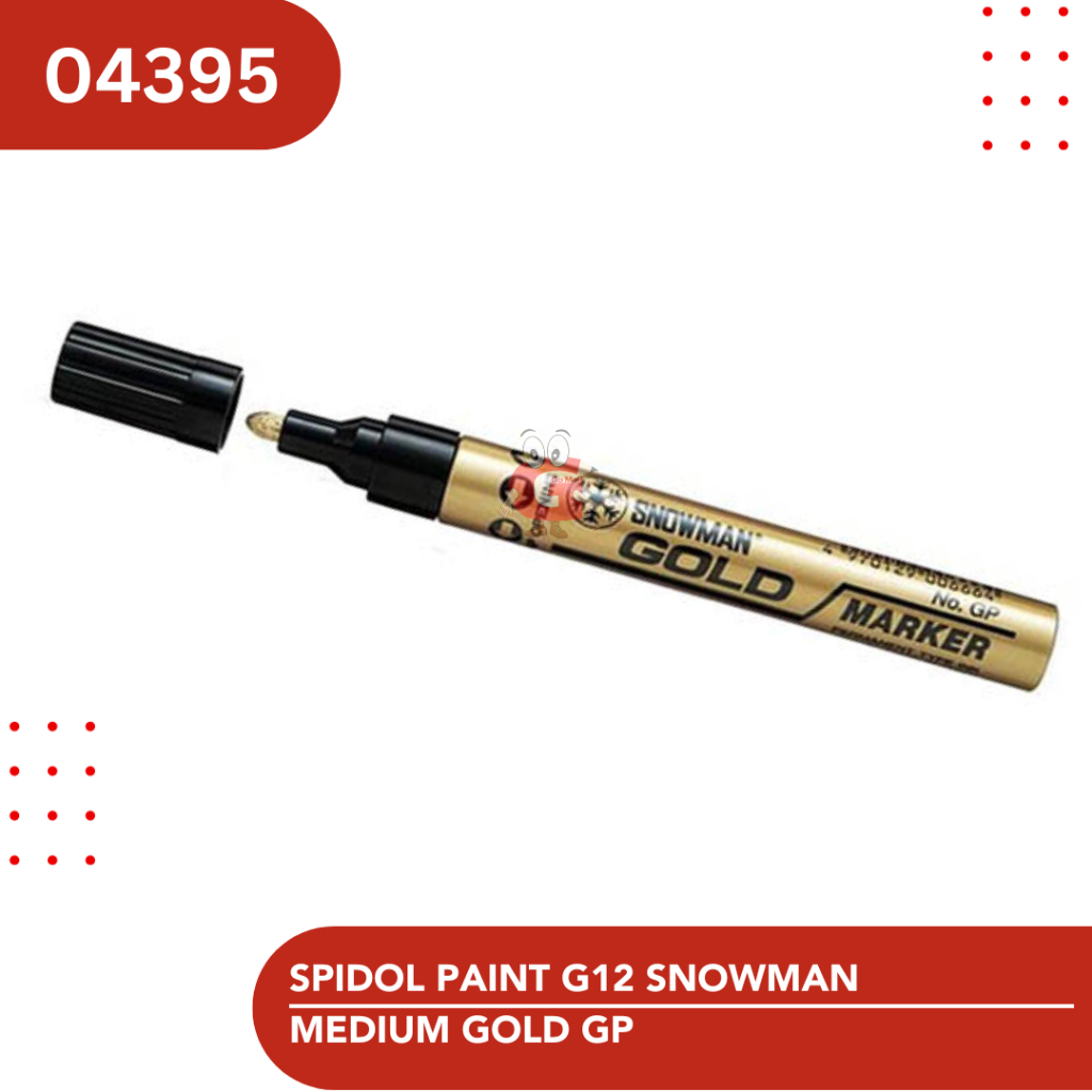 Jual Spidol Permanent Paint Marker Gold Snowman GP-12 GP12 Permanen ...