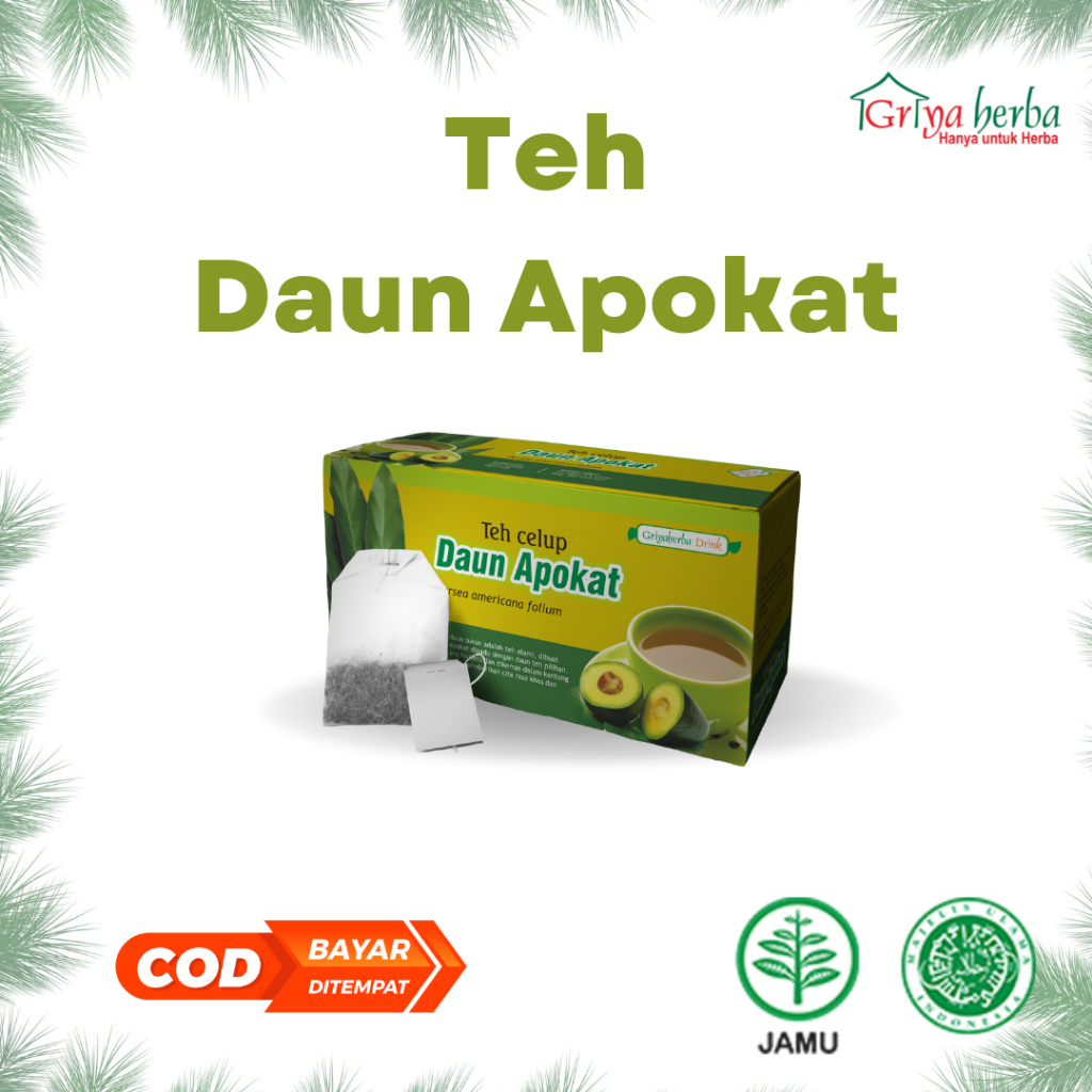 Jual Teh Herbal Daun Alpukat atau Apokat Griya Herba isi 20 Kantong Teh ...