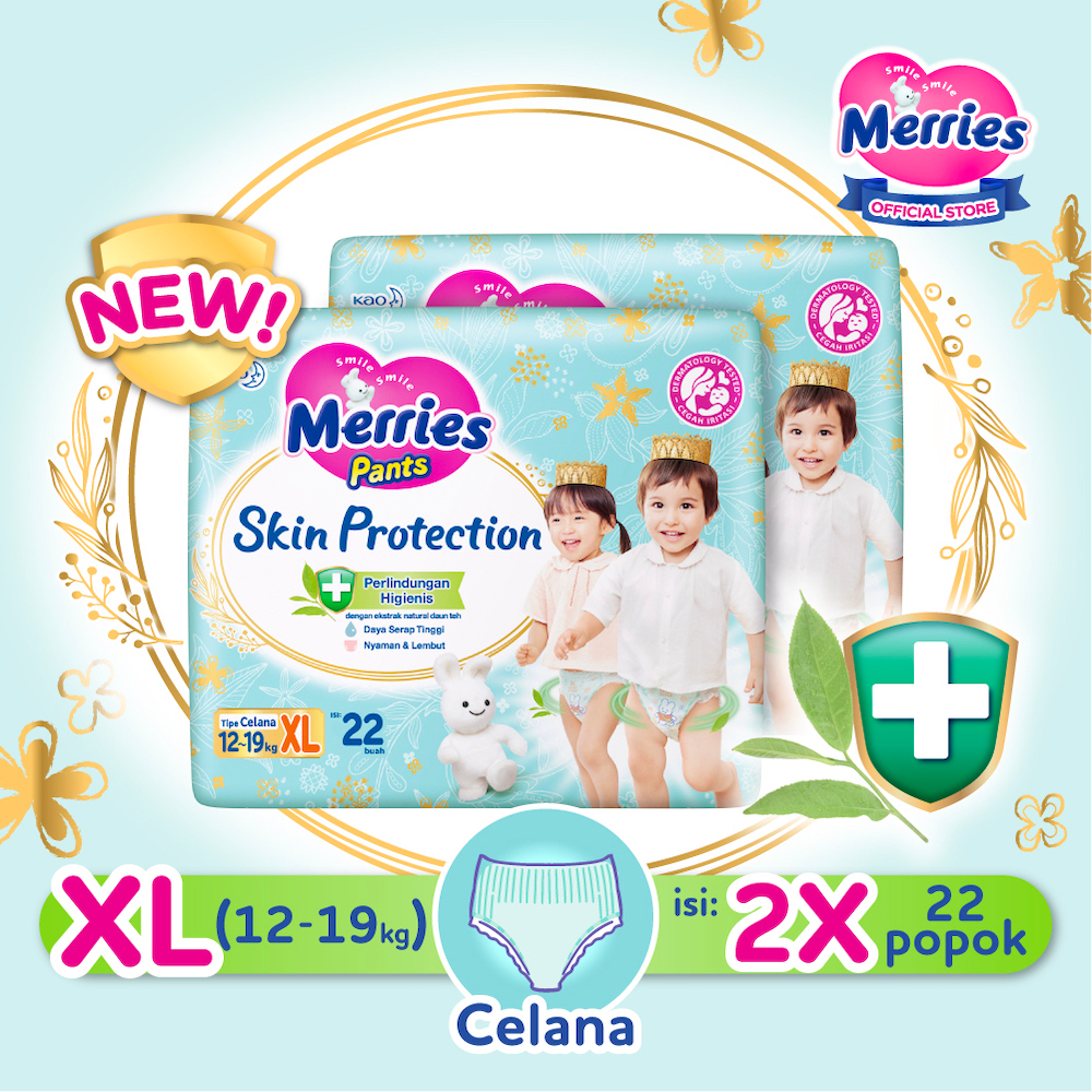 Jual Merries Skin Protection Popok bayi Celana XL 22 - Perlengkapan ...