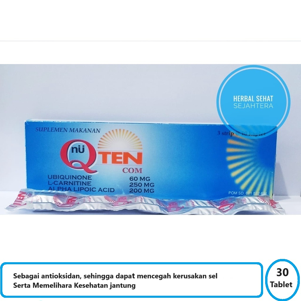 Jual Nu Q Ten Com 30 Tablet - Multivitamin - Suplemen Antioksidan - Memelihara Kesehatan Jantung ...