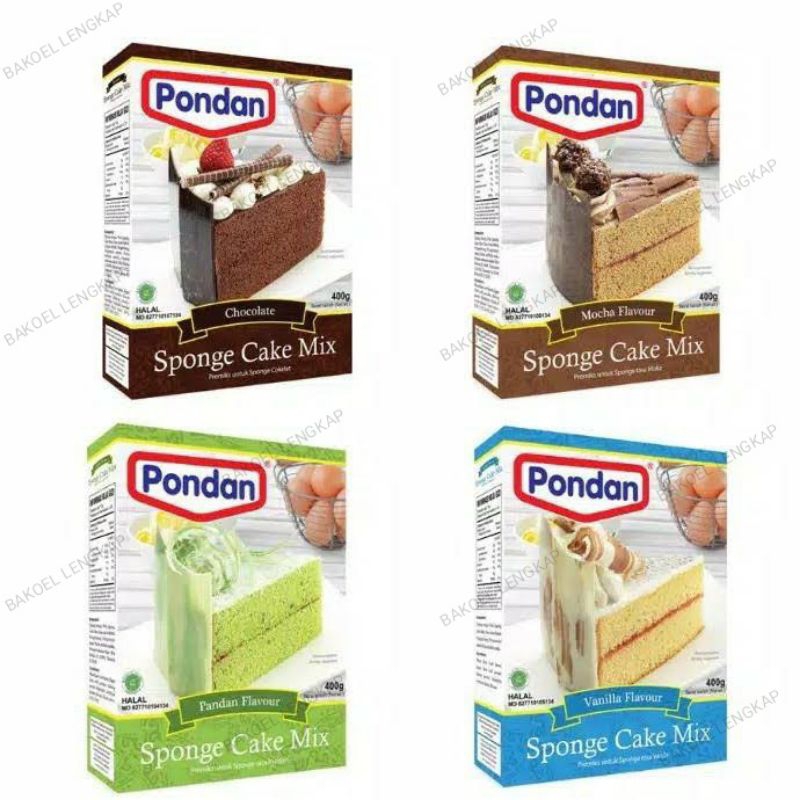 Jual Pondan Sponge Cake Mix - All Variant - Box 400 g ( Tepung Premix ...