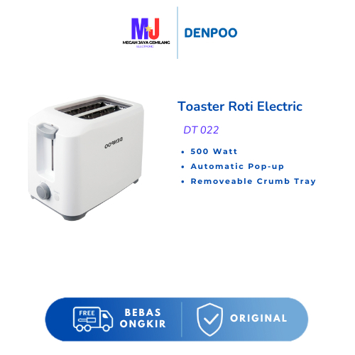 Jual DENPOO Toaster 2 Sliced Pemanggang Roti Electric - DT 023 | Shopee ...