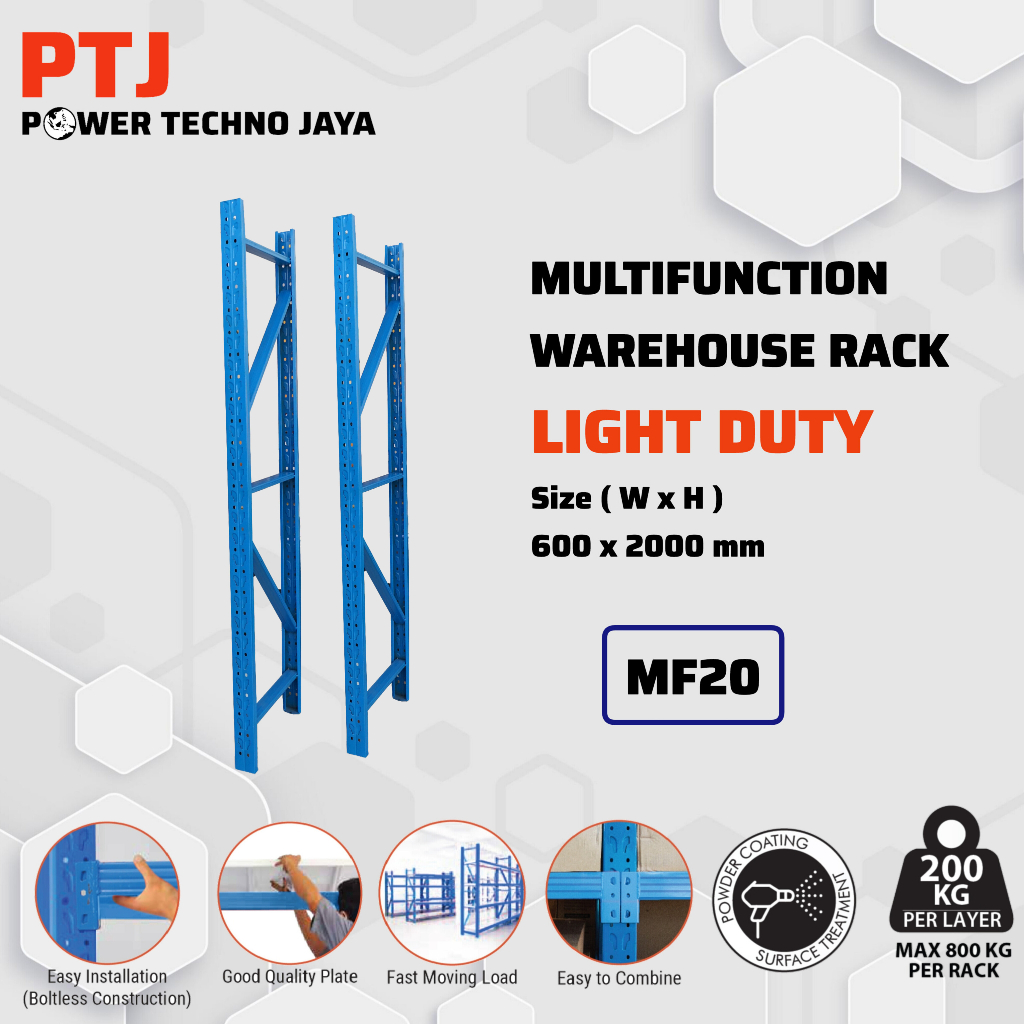 Jual MF20 Frame Rak Gudang KITARACK Frame Warehouse Rack Light Duty Kap ...