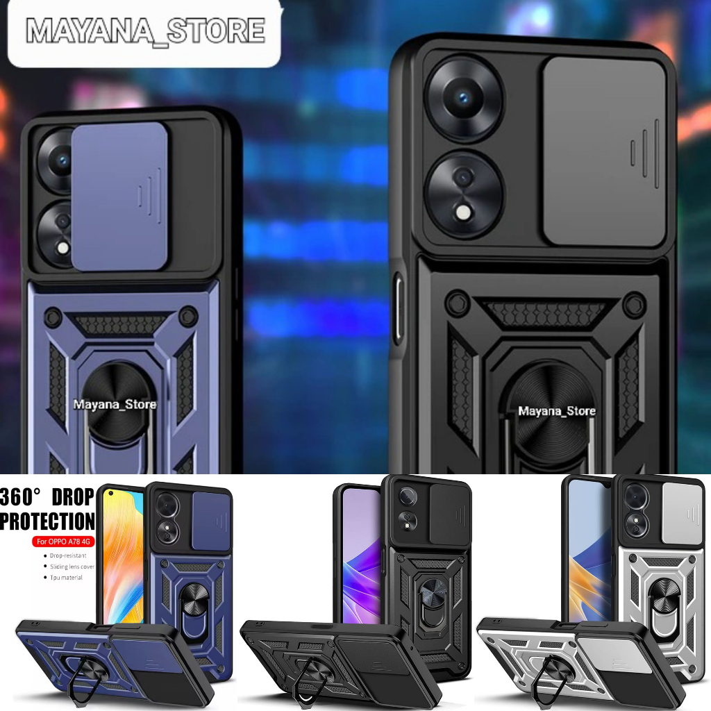 Jual 2in1! Hard Case Transformer Ring Armor OPPO A5 Pro A58-NFC A78 ...