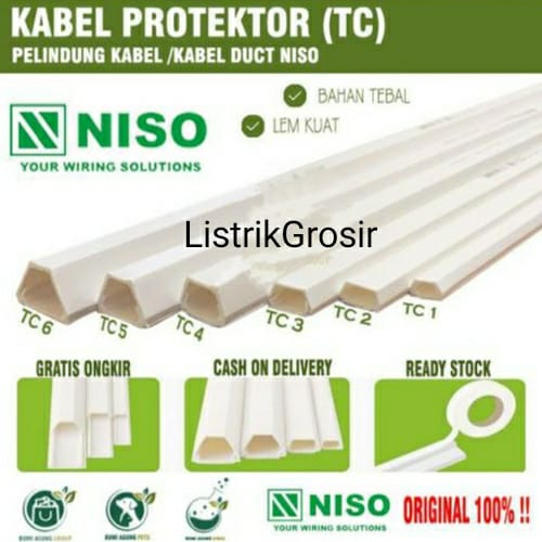 Jual Kabel Duct Protektor NISO TC 1 2 3 4 5 6 protector cable / cable Ducting duck TC NISO ...