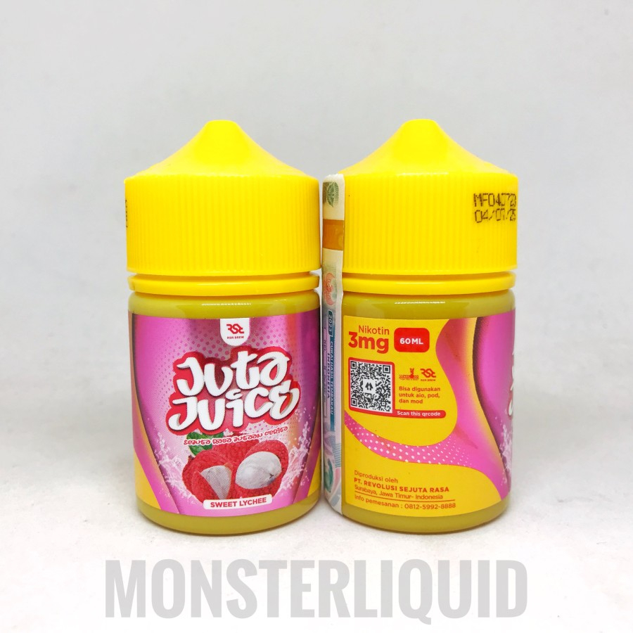 Jual JUTA JUICE SWEET LYCHEE BY RSR BREW X VAPEBOSS 3MG 60ML | Shopee ...