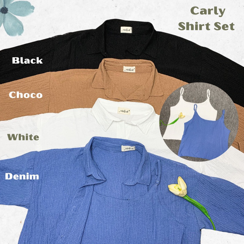 Jual CARLY SHIRT SET INNER TANKTOP | Shopee Indonesia