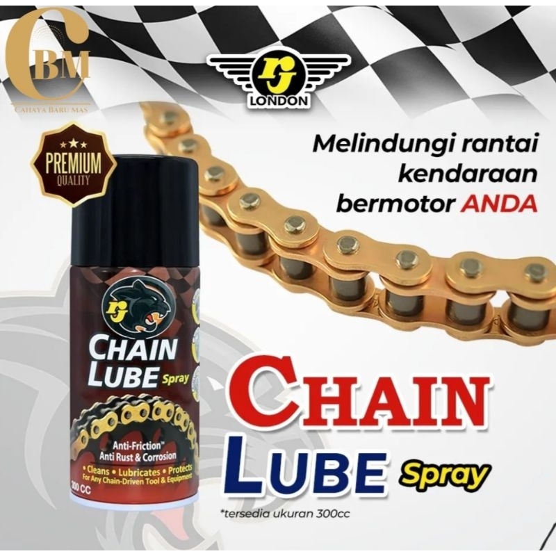Jual Chain Lube Spray RJ LONDON Semprotan Pelumas Rantai 300cc Tiger ...