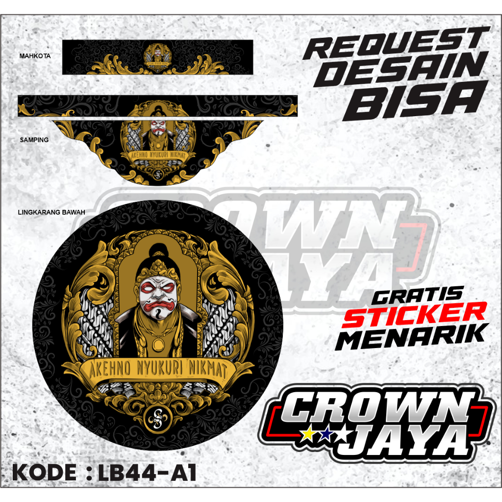 Jual Decal Stiker Sangkar Tebok Lovebird Motif Wayang - Stiker Decal ...