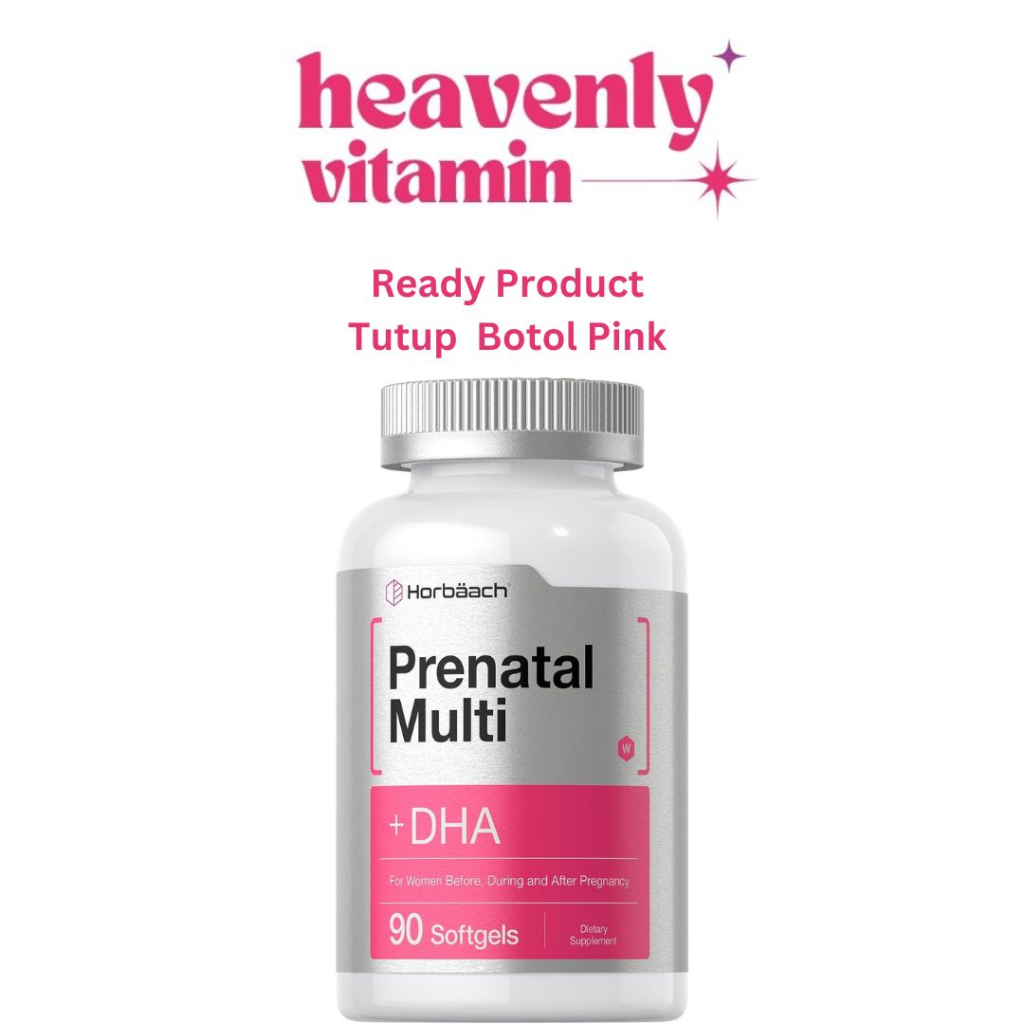Jual Horbaach Prenatal Multi with DHA, Iron and Folic Acid 90 Softgels ...