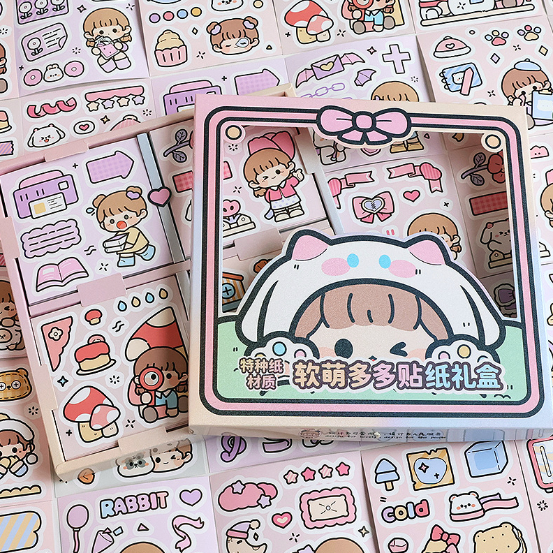 Jual 72 Lembar Stiker Box Aesthetic Edisi Dodo Girl 1 Box TLD80 ...
