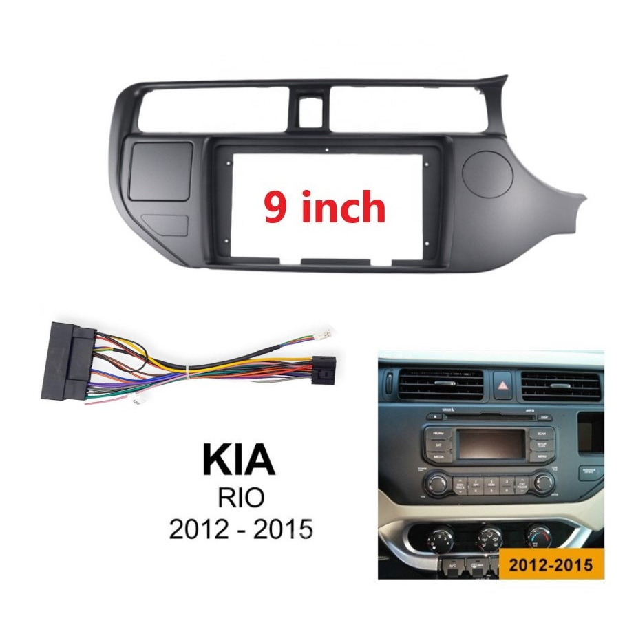 Jual Frame Head Unit Android 9 inch KIA K3 / RIO with SRS HOLE 2012 RHD ...