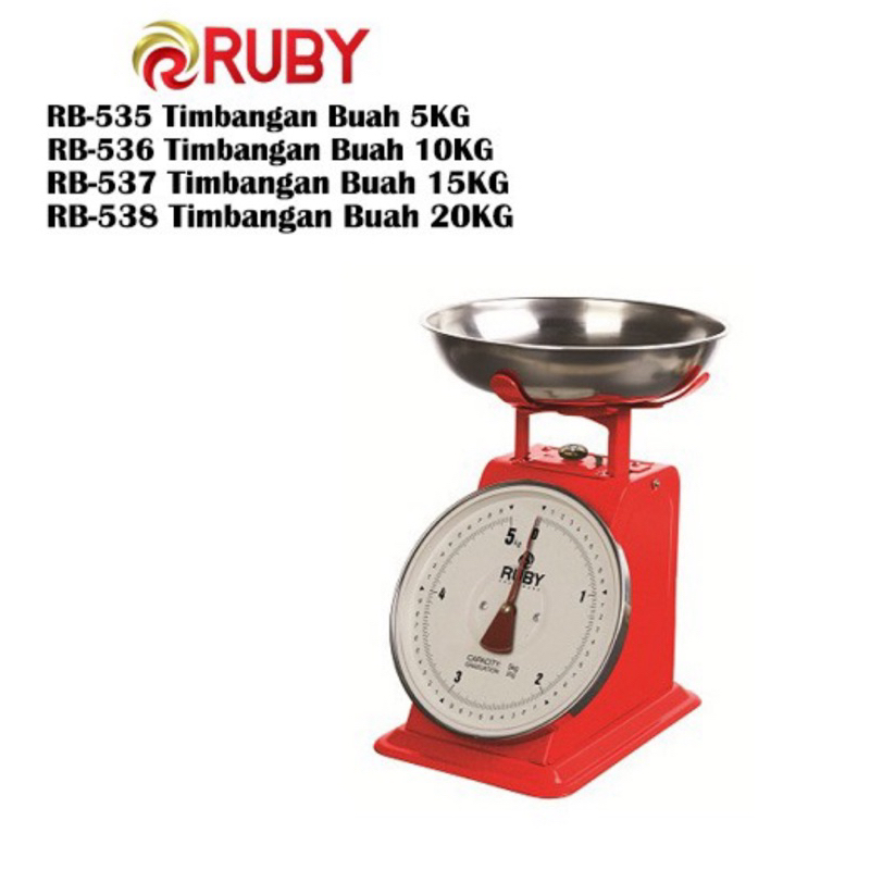 Jual Timbangan jarum| Timbangan daging 5 kg 10 kg 15 kg 20 kg Ruby | Shopee Indonesia