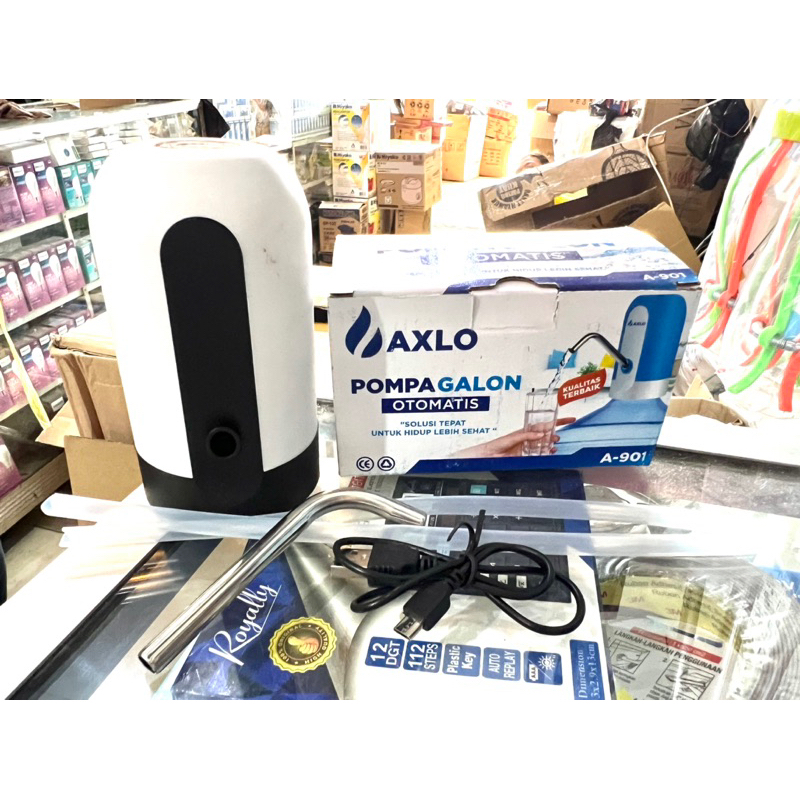 Jual Pompa Galon Electric AXLO hemat cas pompa galon elektrik recharge ...