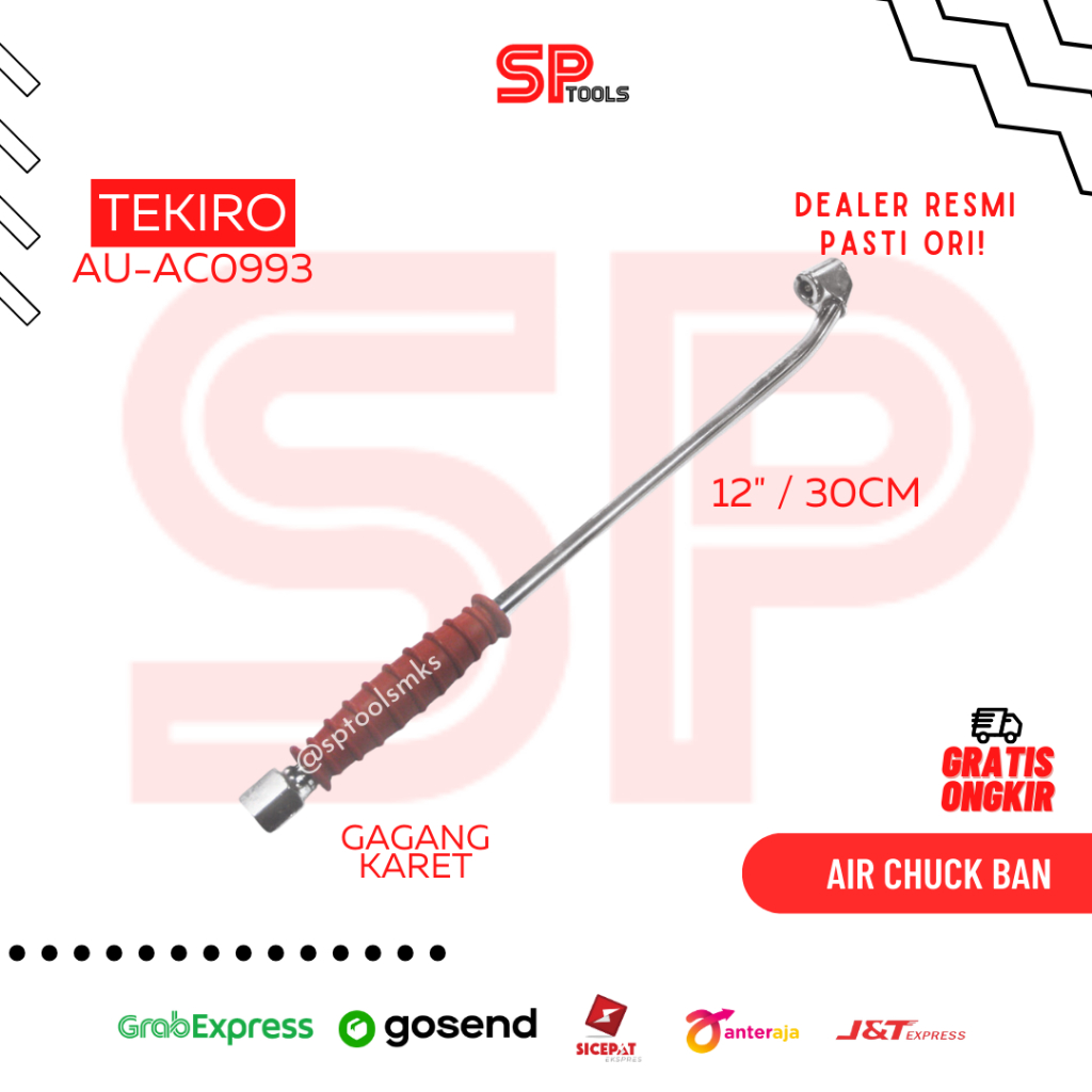 Jual AIR CHUCK CUK CHUK BAN ALAT ISI ANGIN BAN 12" TEKIRO GAGANG KARET ...