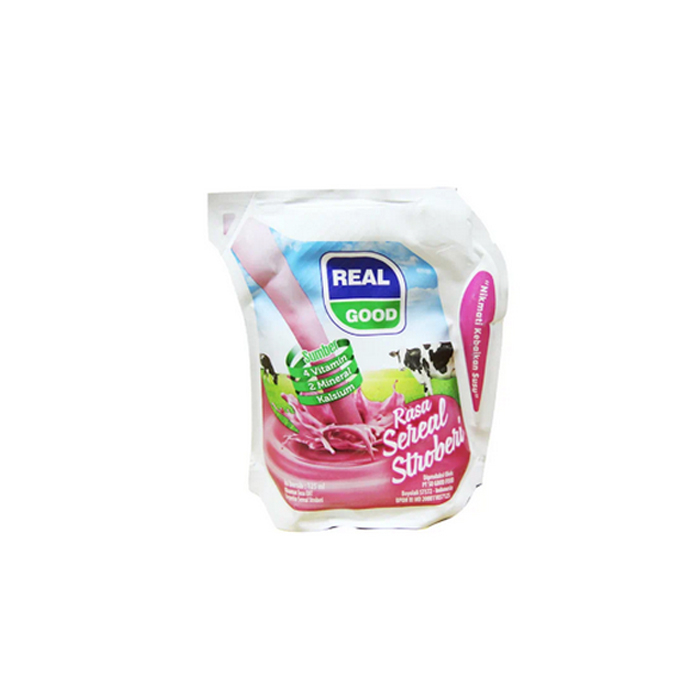 Jual Real Good Milk Uht Strawberry 125ml | Shopee Indonesia