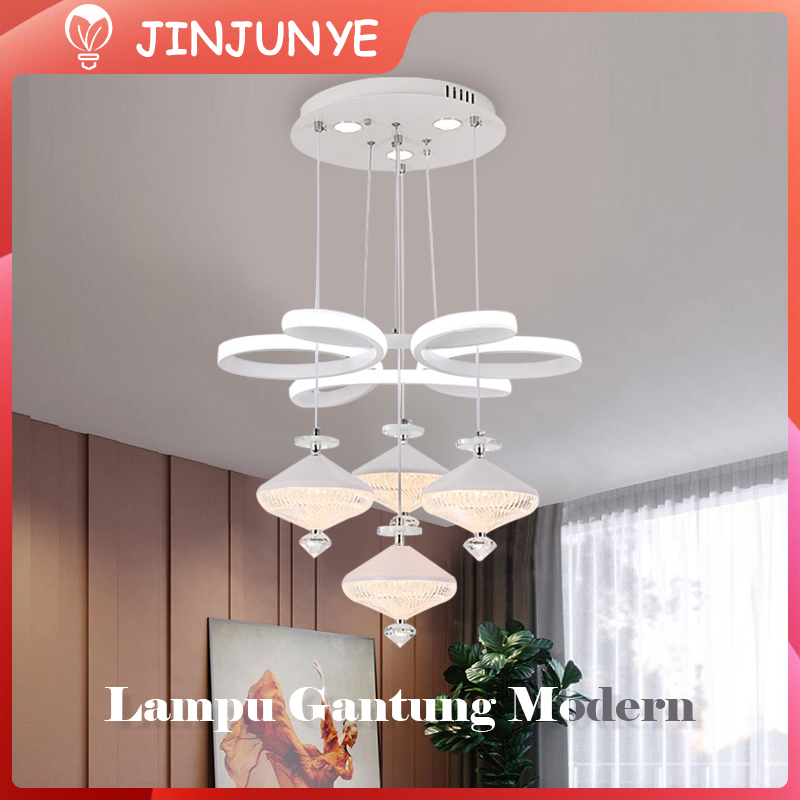 Jual Lampu Gantung Minimalis Modern LED 3 Warna Lampu Gantung Ruang Tamu Minimalis Lampu Gantung ...