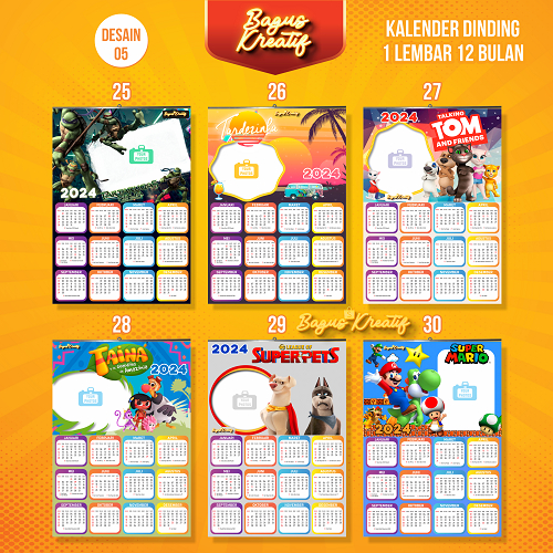Jual CETAK KALENDER DINDING 2024, KERTAS TEBAL, FINISHING KLEM, BISA ...