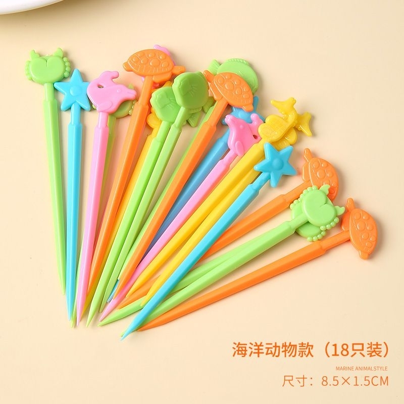 Jual Tusukan bento tusukan buah hewal kecil mix hiasan makanan | Shopee ...