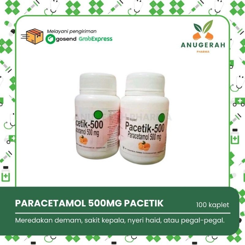 Jual Paracetamol Pacetik 500mg Pot isi 100 | Shopee Indonesia