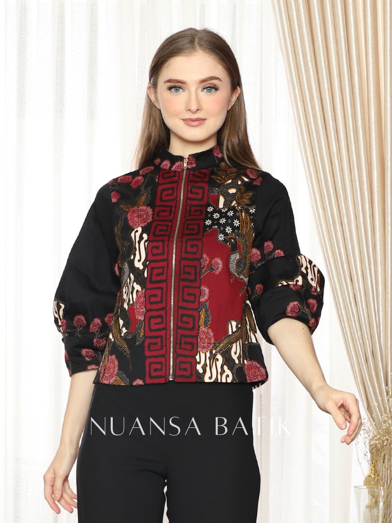 Jual Nuansa Batik Jaket Batik Lengan 7/8 Bahan Katun Stretch | Shopee Indonesia