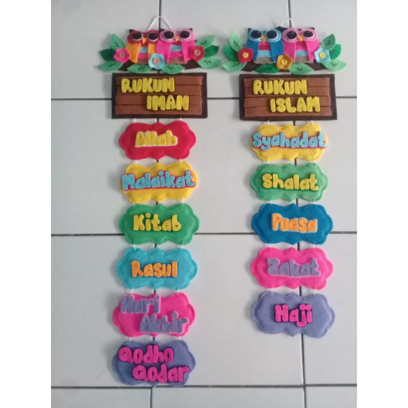Jual Hiasan gantung RUKUN IMAN/RUKUN ISLAM/prakarya sekolah/dekorasi kelas | Shopee Indonesia