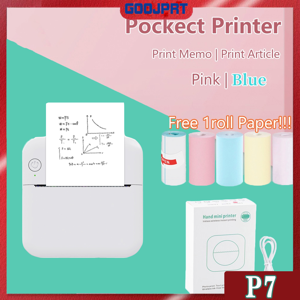 Jual Mini Thermal Printer Bluetooth Printer Portable Tanpa Tinta ...