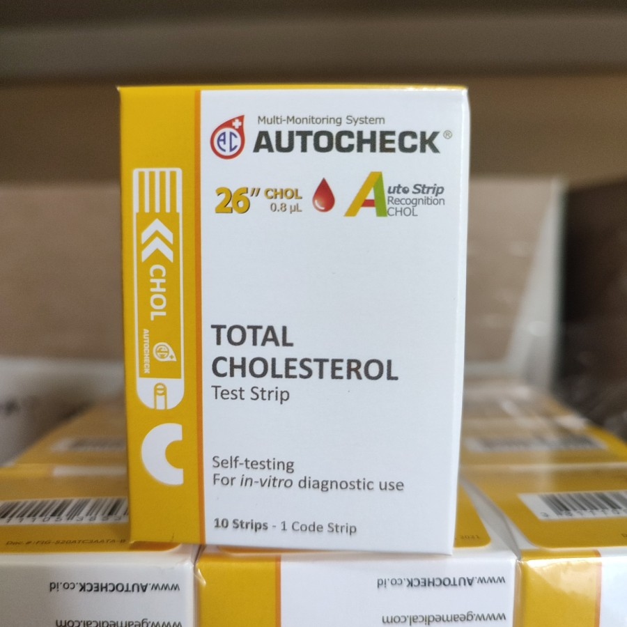 Jual Strip Kolestrol Autocheck Total Cek Cholestrol Isi 10 Strip ...